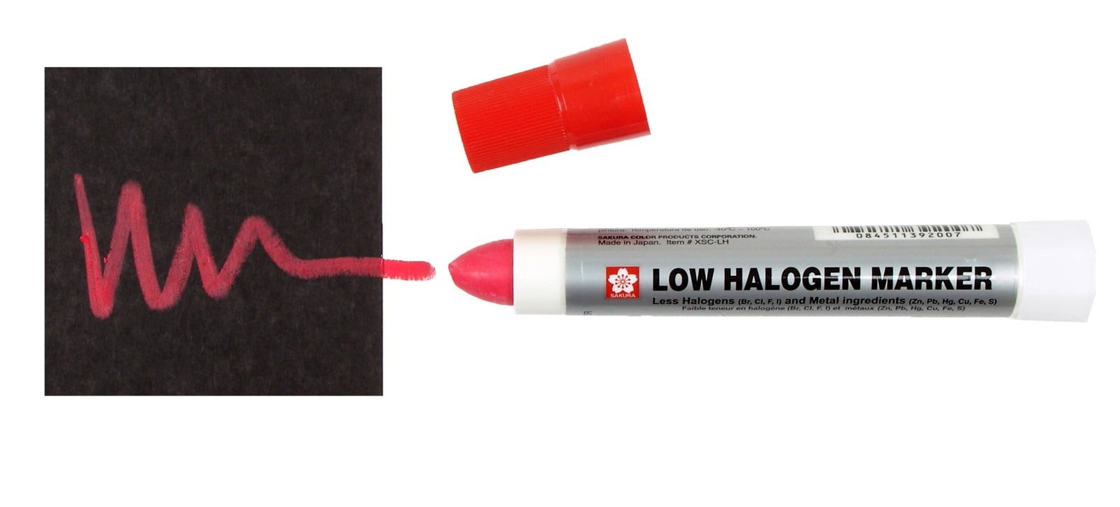 Sakura Solidified Paint Low Halogen Marker, RED, XSCLH-19 (Box of 12 ...