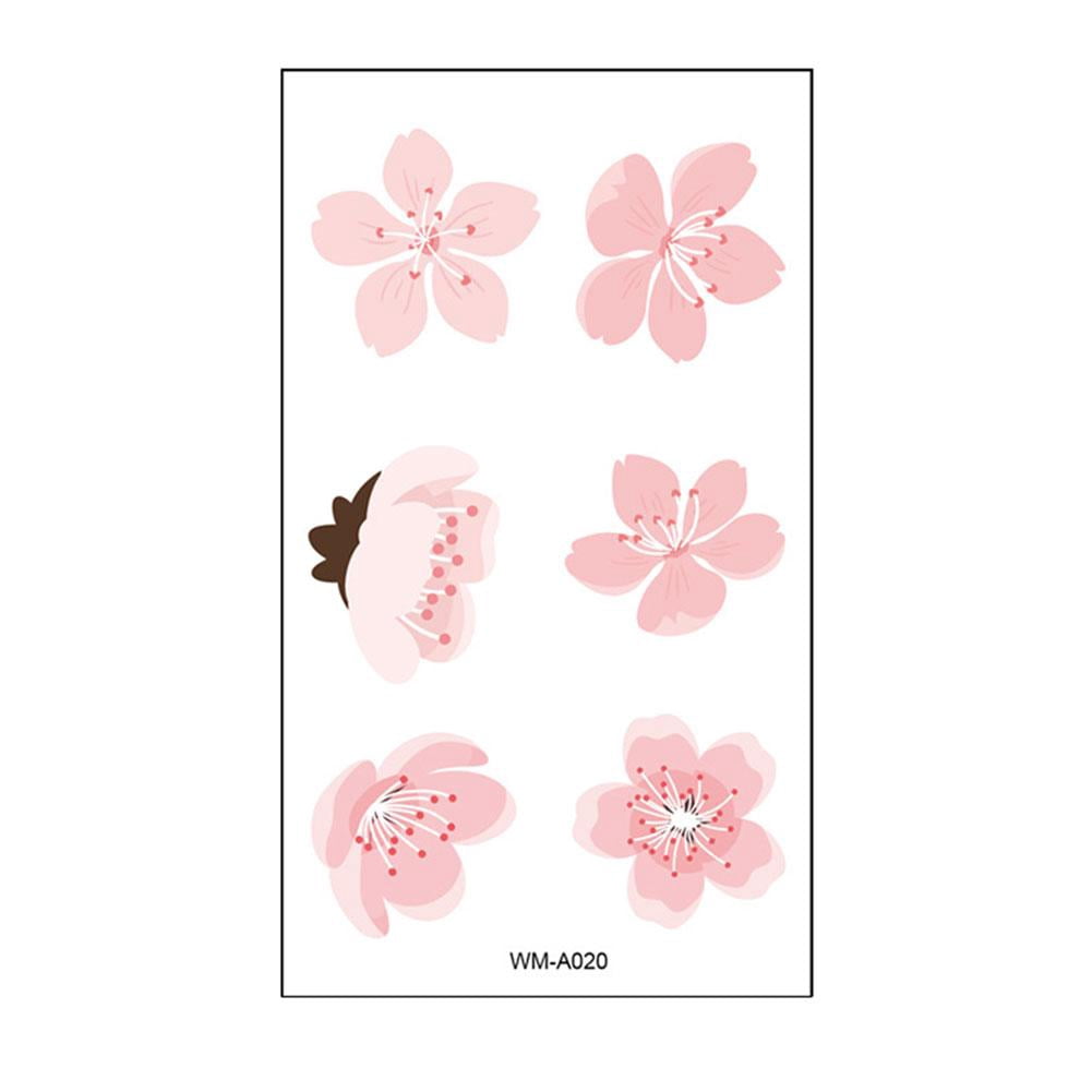 Sakura Tattoo Sticker Waterproof Pink Girl Flower Simulation Tattoo ...