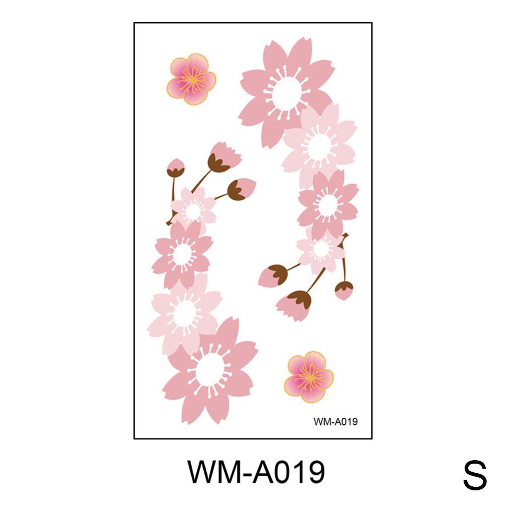 Sakura Tattoo Sticker Waterproof Pink Girl Flower Simulation Tattoo ...