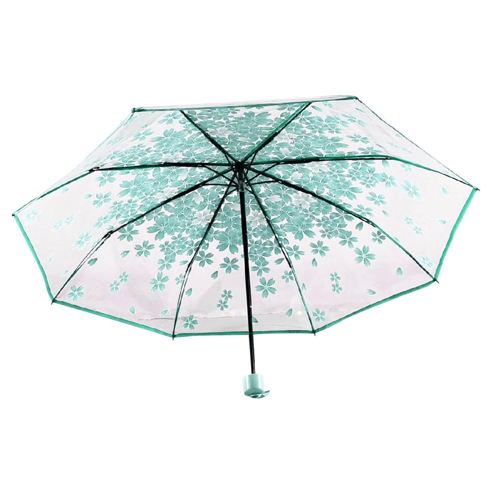 Sakura Transparent Umbrella Folding Clear Cherry Blossom Umbrella ...