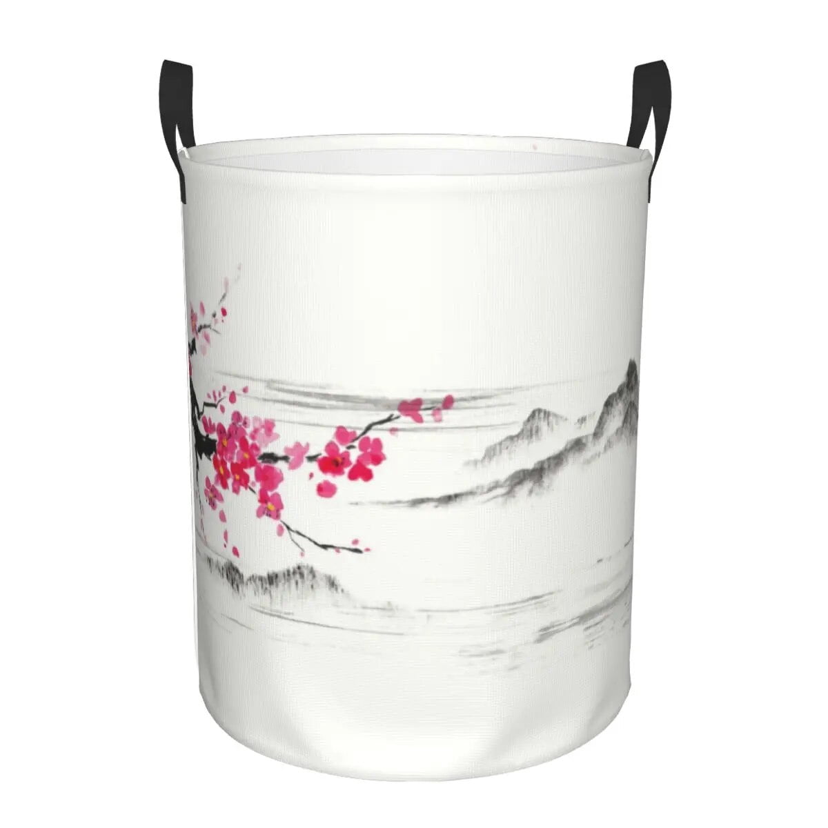 Sakura Tree Cherry Blossom Laundry Basket Foldable Japanese Flower ...
