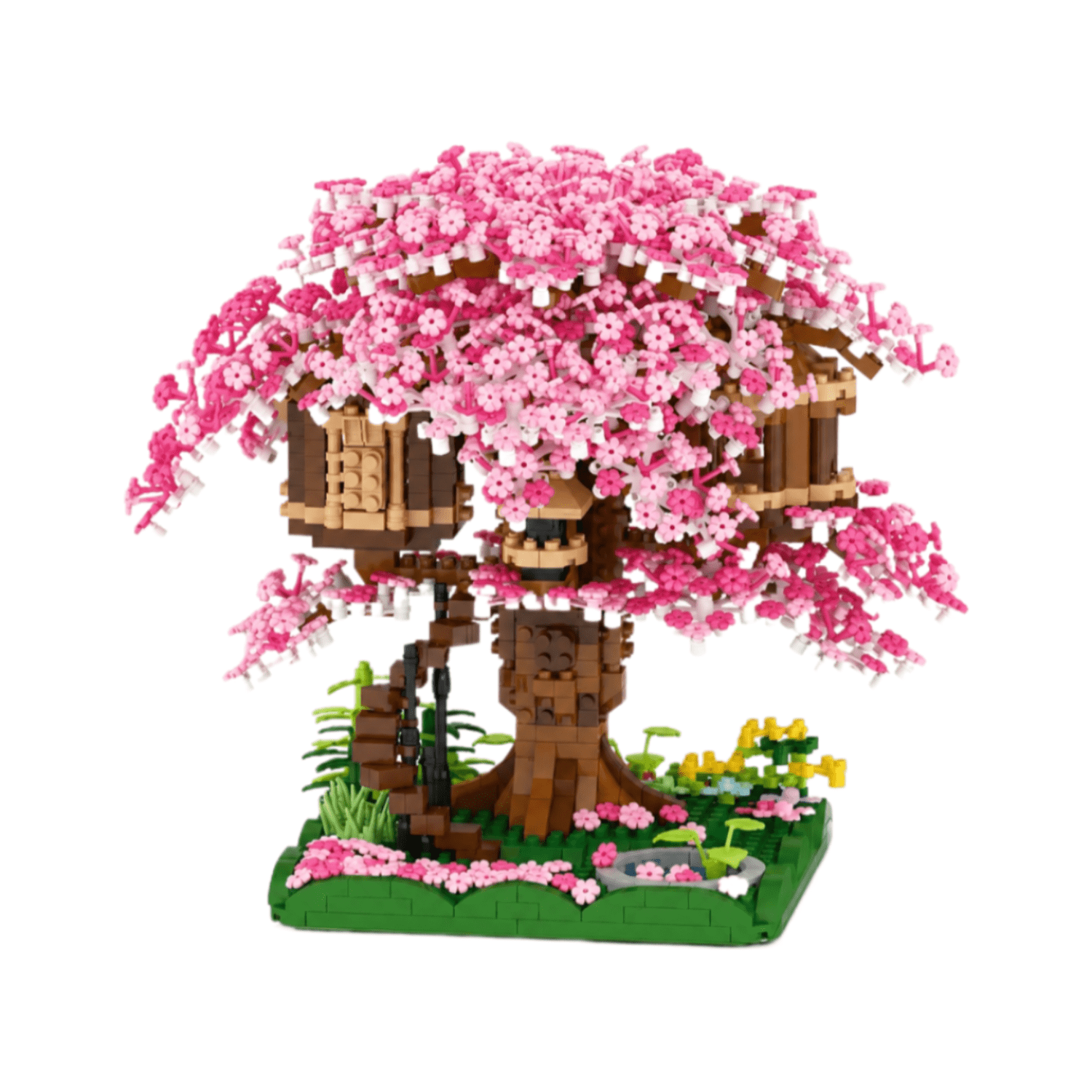 Sakura Tree House Micro Building Blocks Set 800+ PCS Mini Diamond ...