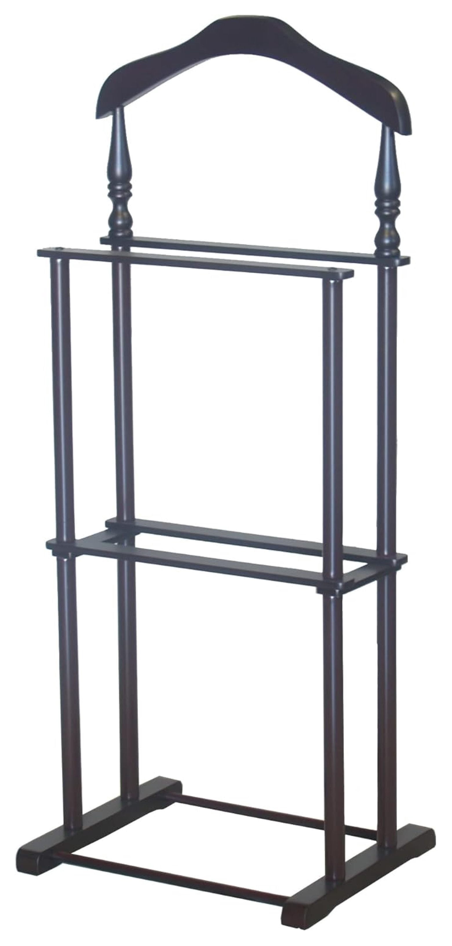 Sakura Twin Valet with Wooden Hanger, Trouser Bar & Tie Bar, Walnut ...