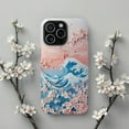 Sakura Wave Art Phone Case Great Wave Blossom for iPhone 17 through 11 ...
