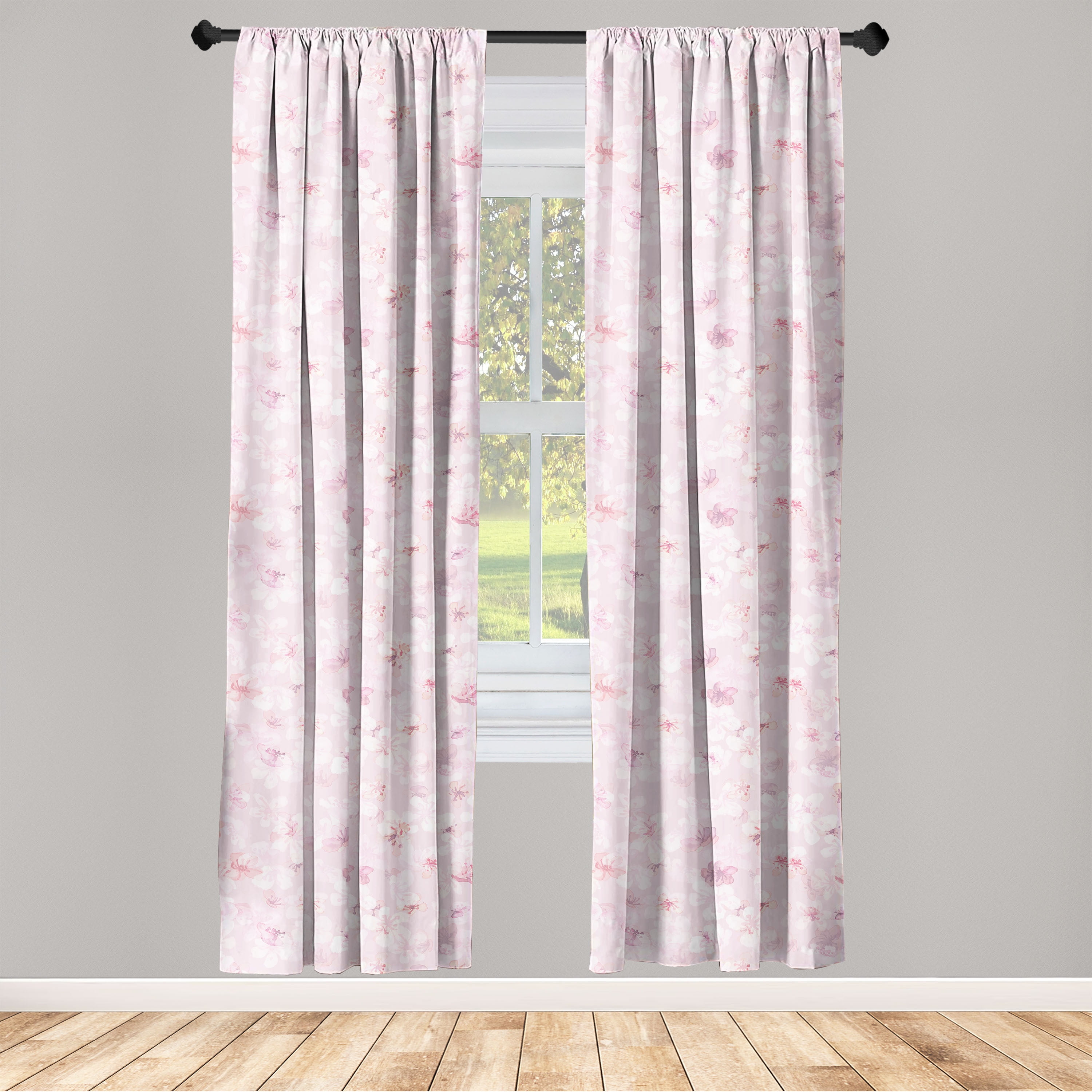 Sakura Window Curtains, Traditional Japanese Design of Cherry Blossom ...