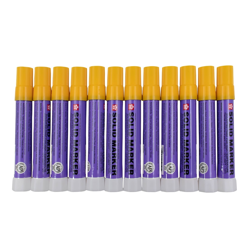 Sakura Yellow Solid Paint Markers 12 Piece Set Dozen Auto Art Car ...
