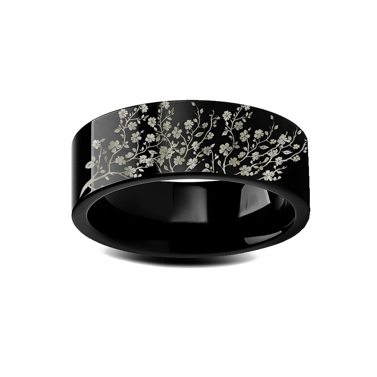 Sakura blossom engagement ring Japanese floral wedding band Cherry ...