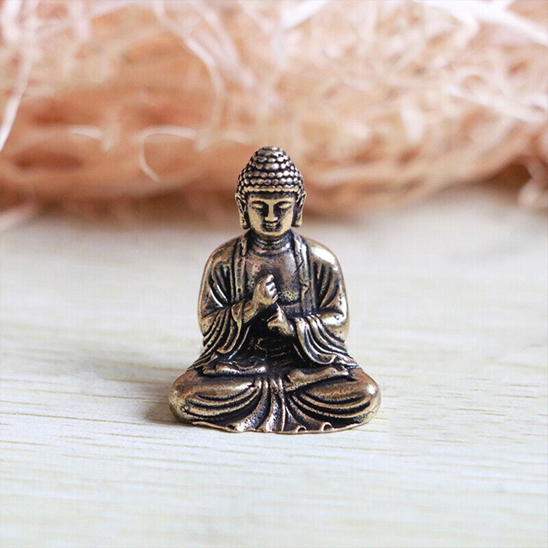 Sakyamuni Buddha Small Statue Chinese Bronze Brass Hand Carved ...
