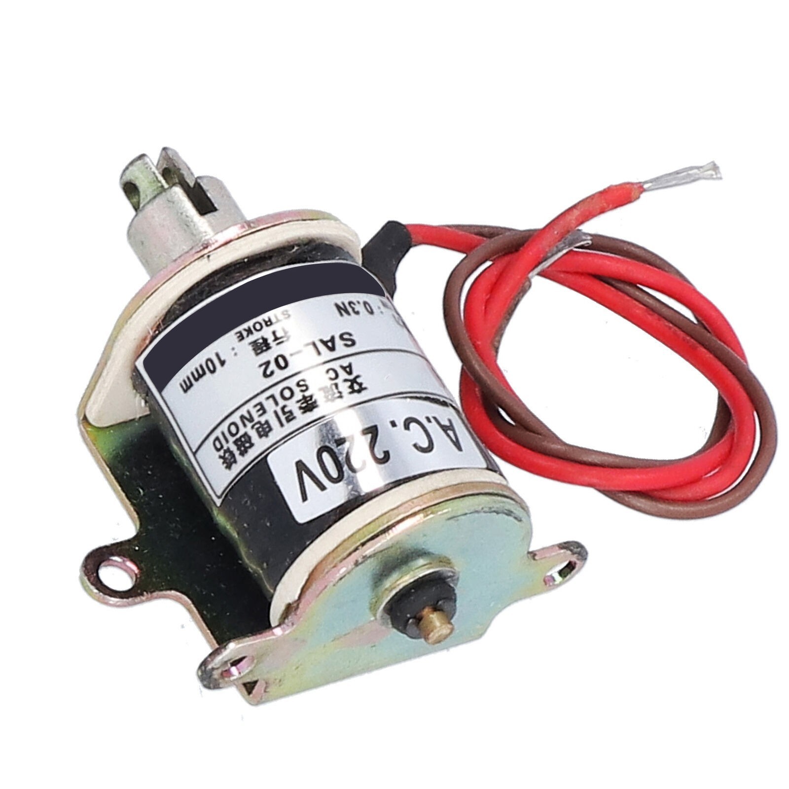 Sal-02 Push Pull Electromagnet Tubular Traction Solenoid Ac220V 10mm ...