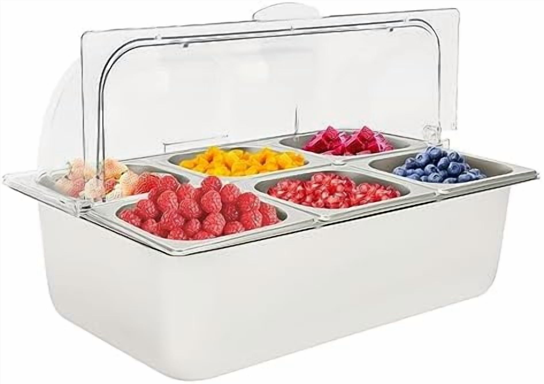 Salad Bar Buffet Station, Countertop Food Serving Display Container ...
