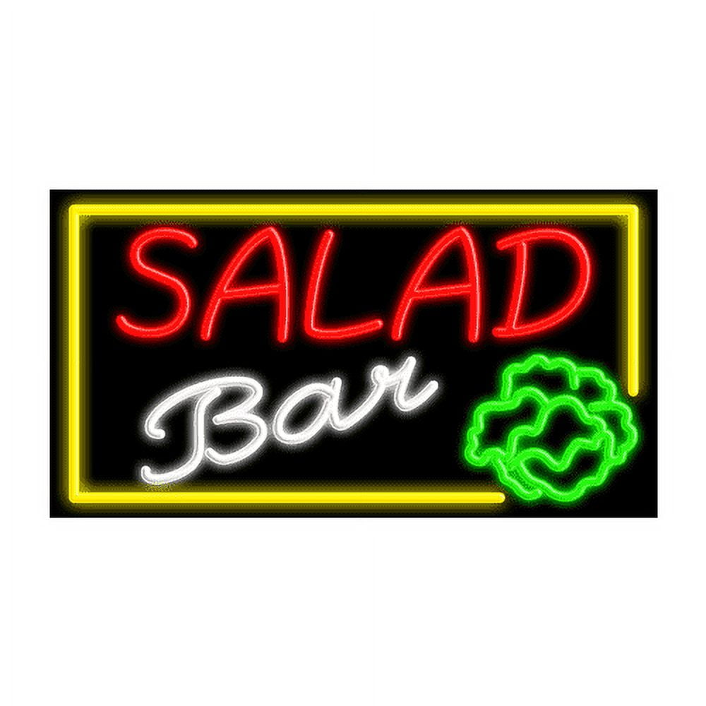 Salad Bar-Glass Neon Sign Made in USA - Walmart.com