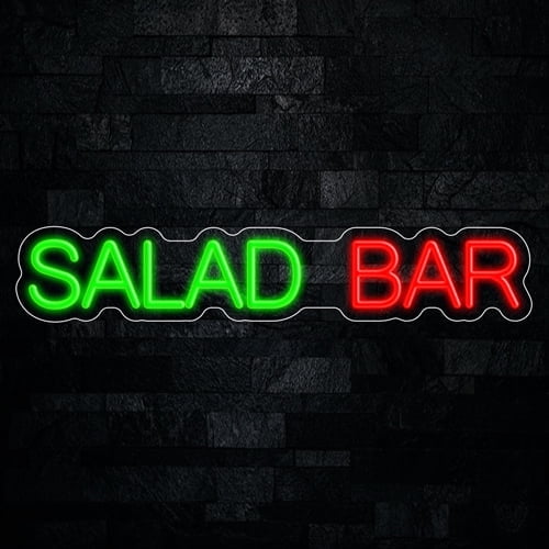 Salad Bar Neon LED Sign 27"L x 5"H #32675 - Walmart.com
