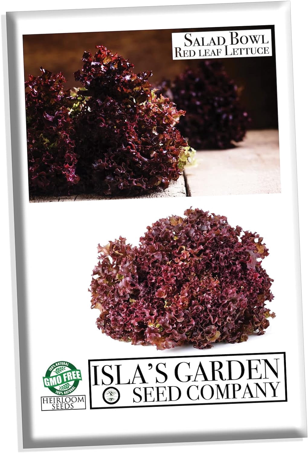 Salad Bowl Red Leaf Lettuce Seeds for Planting, 1000+ Heirloom Seeds ...