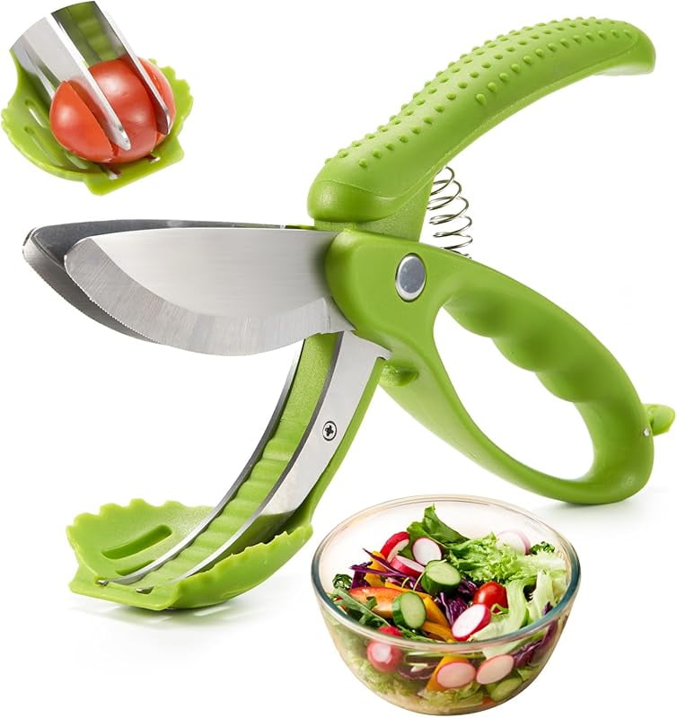 Salad Chopper with Double Blades, Lettuce Chopper, Lettuce Scissors for ...
