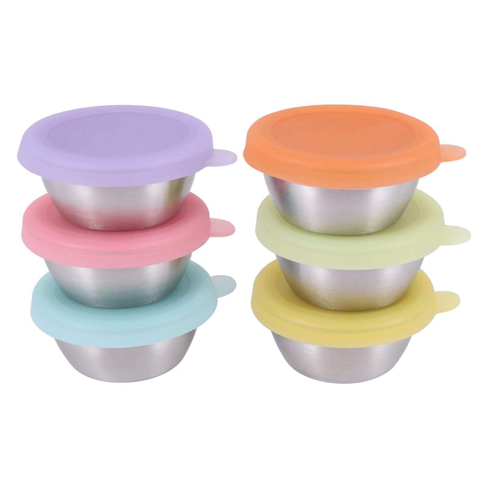 Salad Container to Go, 6X 50ML Small Containers with , Reusable Sauce ...