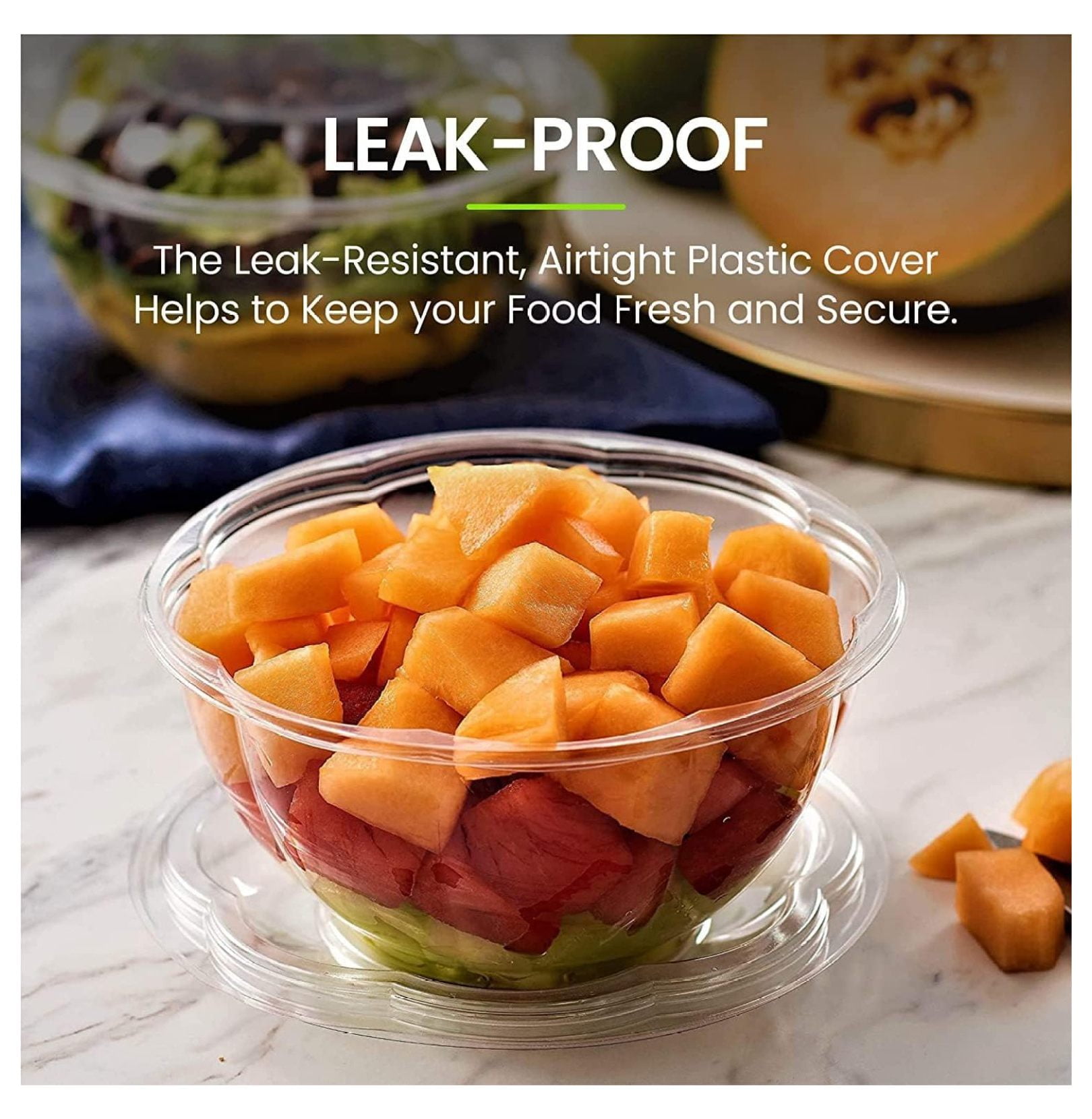 Salad Containers with Lids in Bulk Clear Plastic Disposable for a Fresh ...