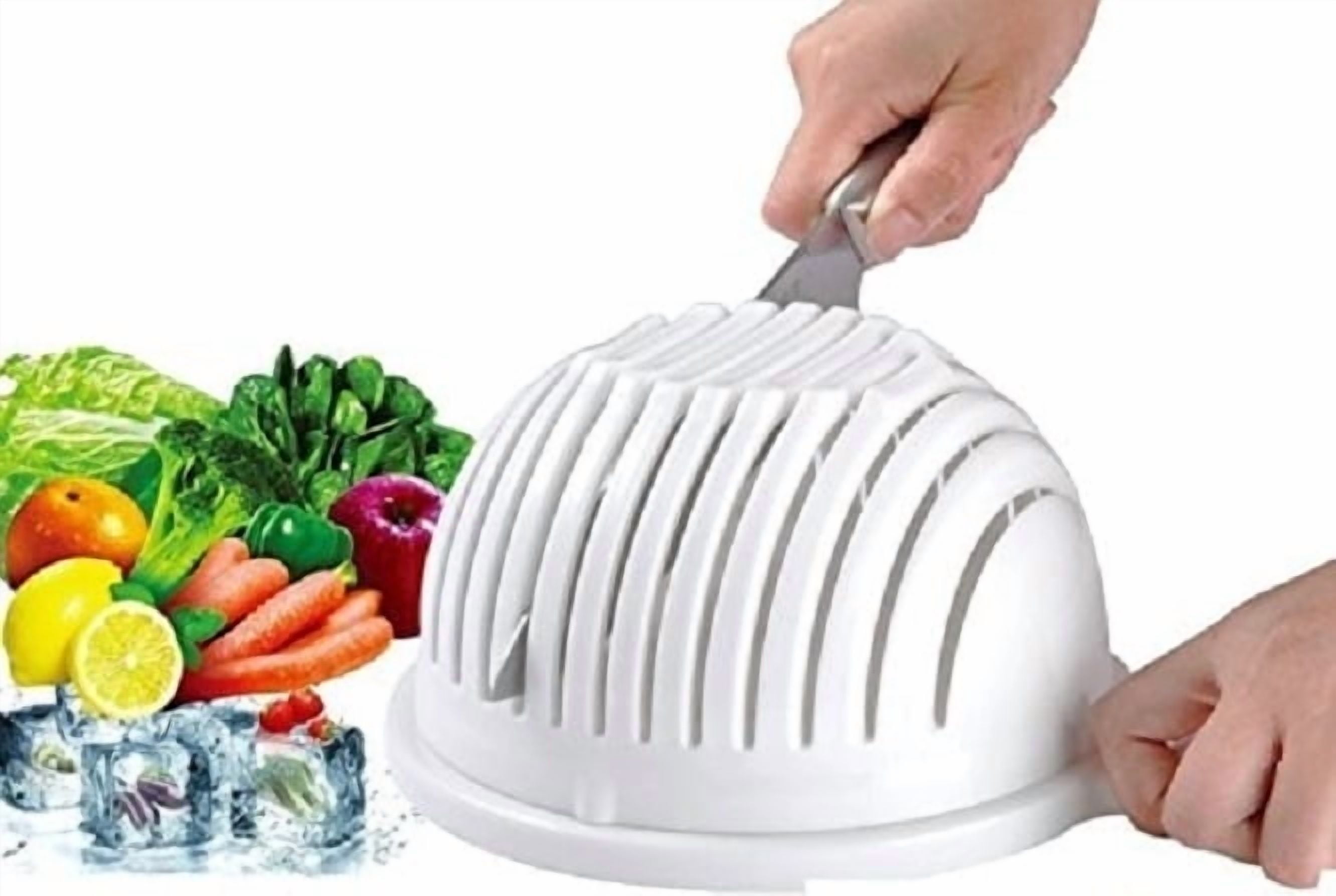 BPA-Free Quick Salad Maker & Cutter Bowl: Multi-functional Tool for ...