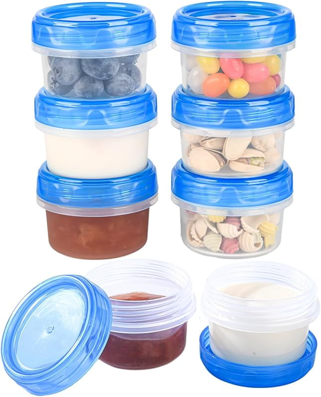Salad Dressing Containers, [8 Pack*2 oz] Reusable Easy to Open Dressing ...