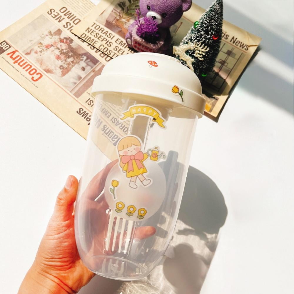 Salad Meal Shaker Cup with Fork and Salad Dressing Container, Fresh ...