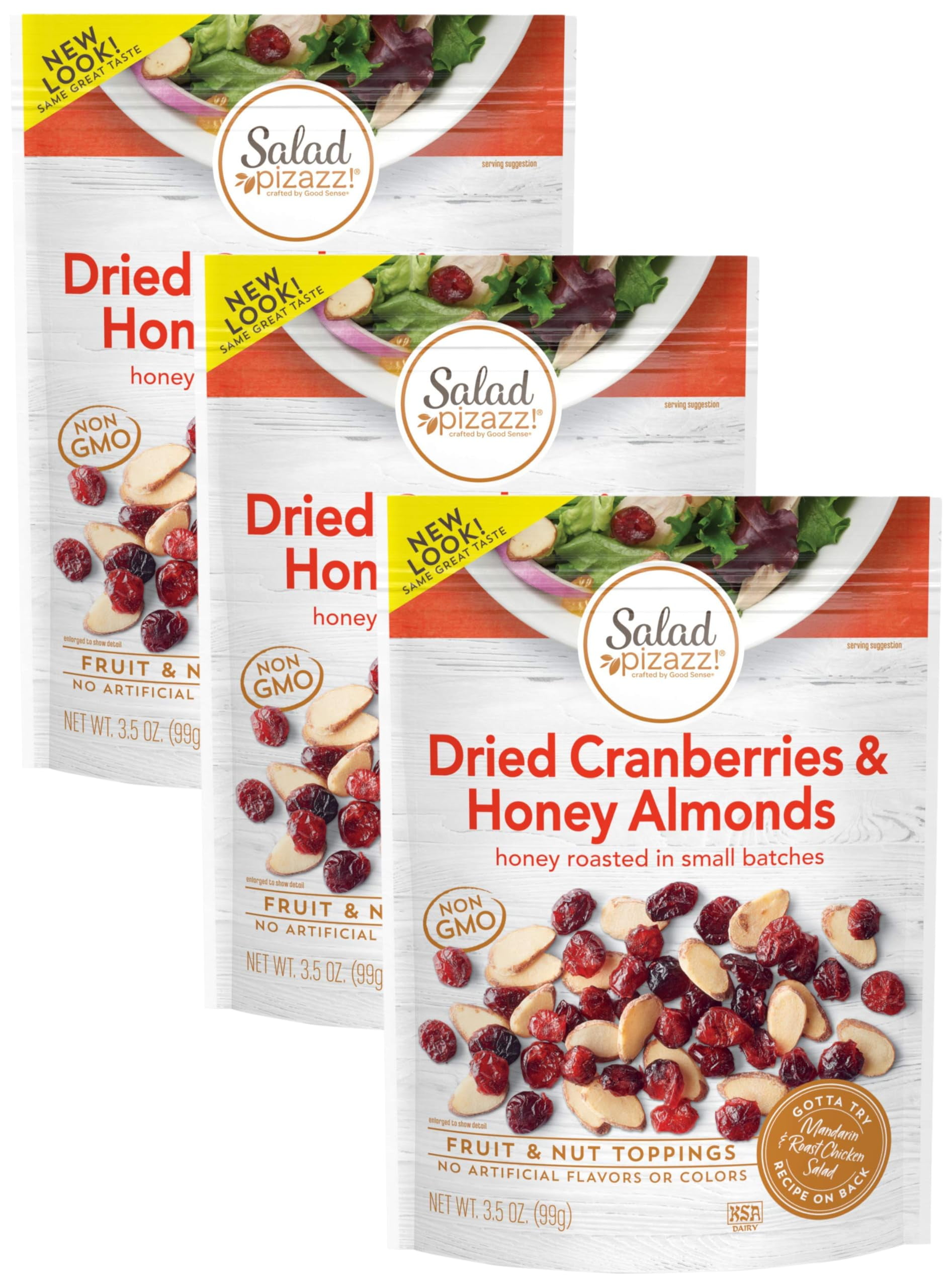 Salad Pizazz! Almond Toppings, Honey Roasted with Cranberries - Snack ...