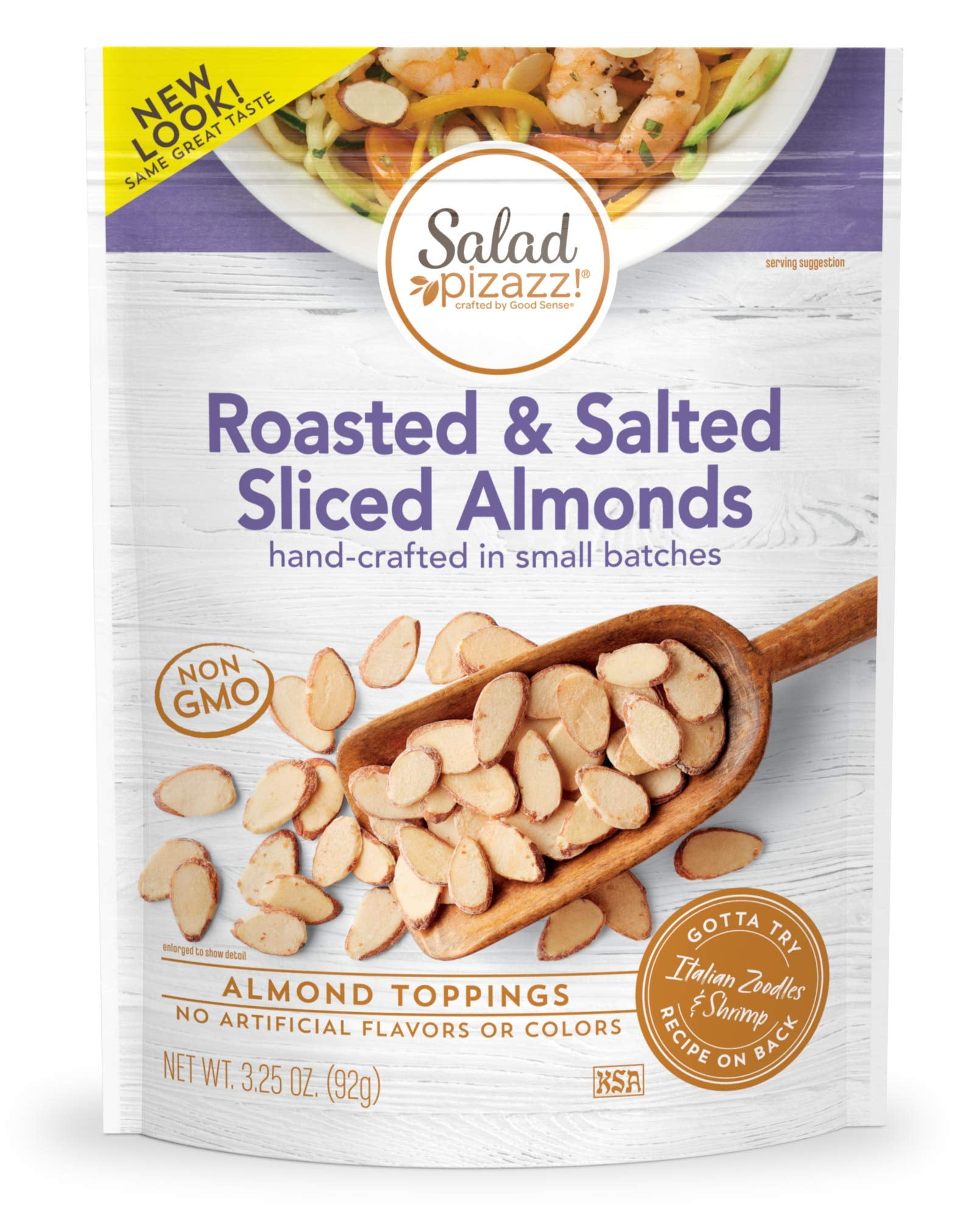 Salad Pizazz Almond Toppings, MSF2 Oven Roasted Sea Salt, Snack Mix and ...