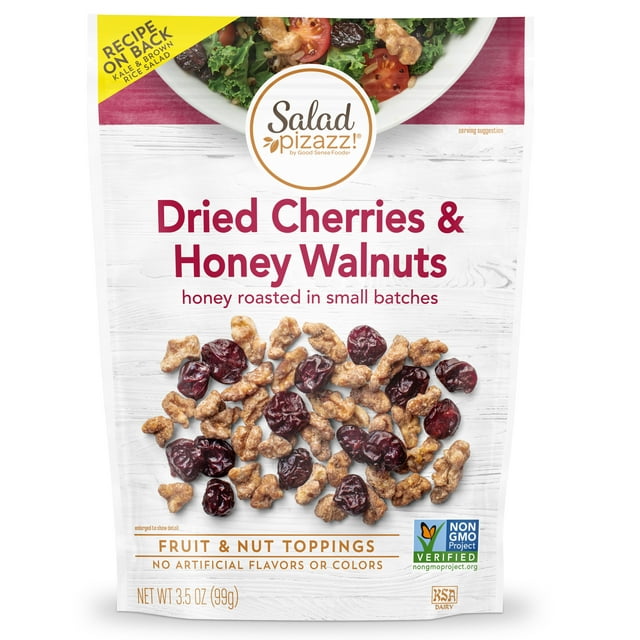 Salad Pizazz! Sweet Dried Cherries & Honey Walnuts Topping, 3.5 oz Bag ...