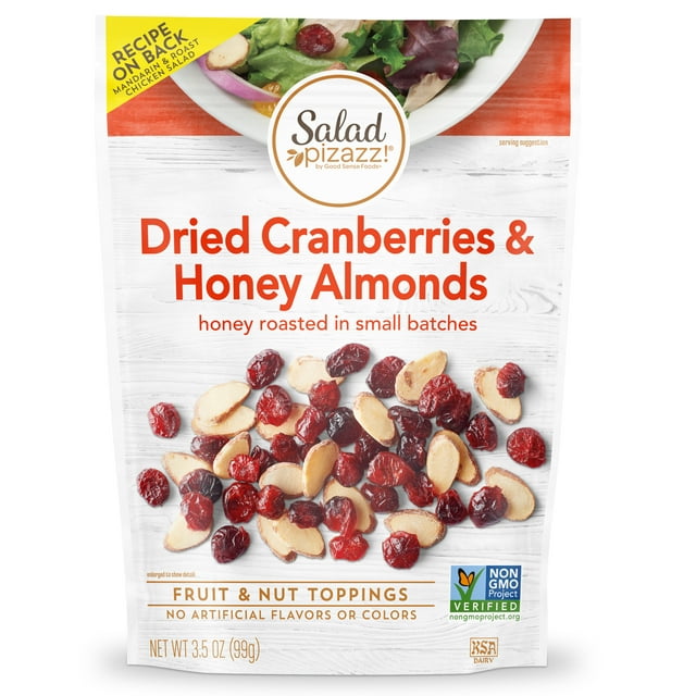 Salad Pizazz! Dried Cranberries & Honey Toasted Almonds Salad Topper, 3 ...