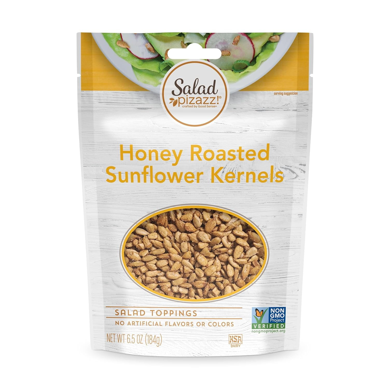 Salad Pizazz Honey Roasted Sunfower Kernels (Pack of 12), Shelled ...
