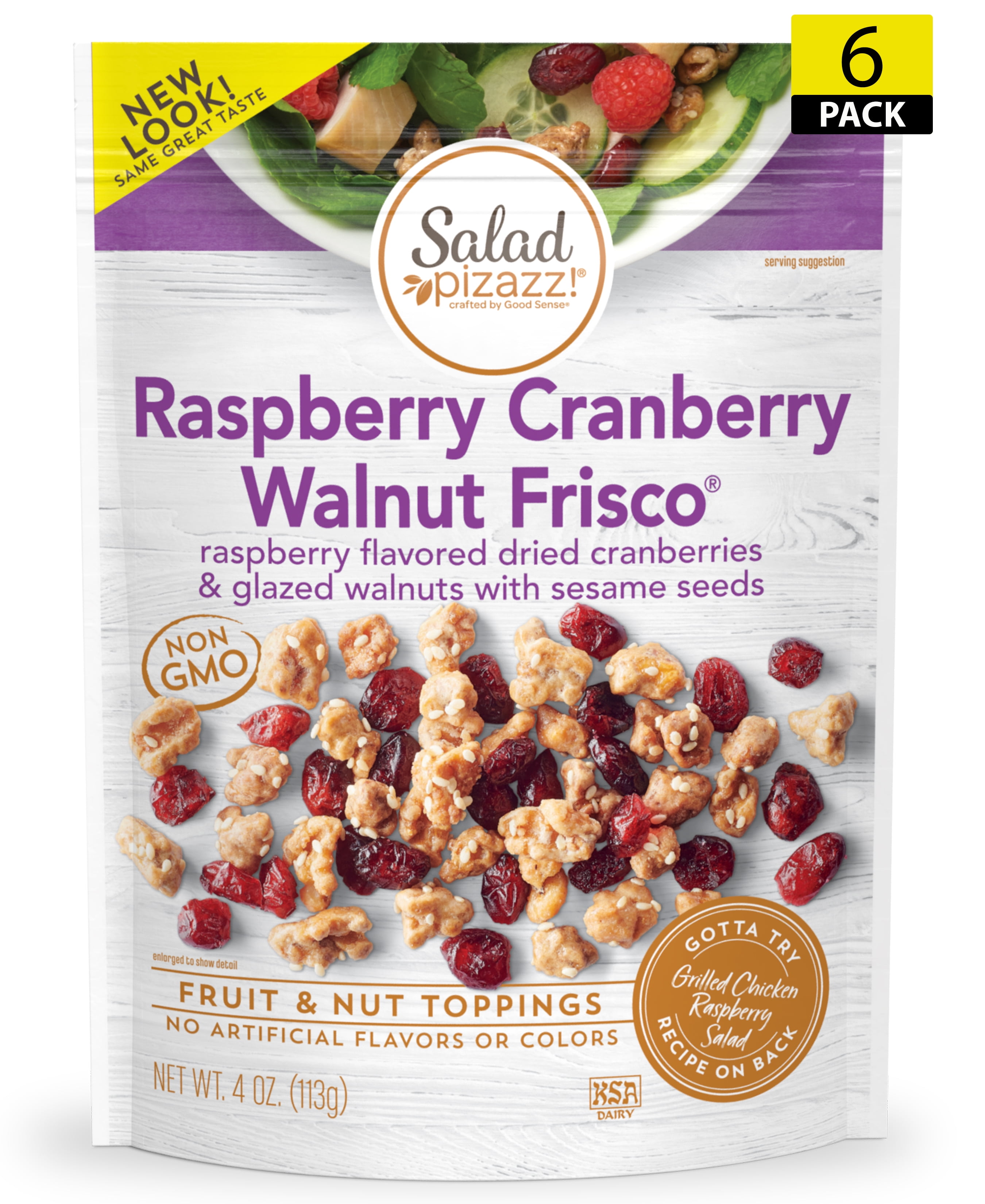 Salad Pizazz! Raspberry Cranberry Walnut Frisco Salad Topper, 4oz ...