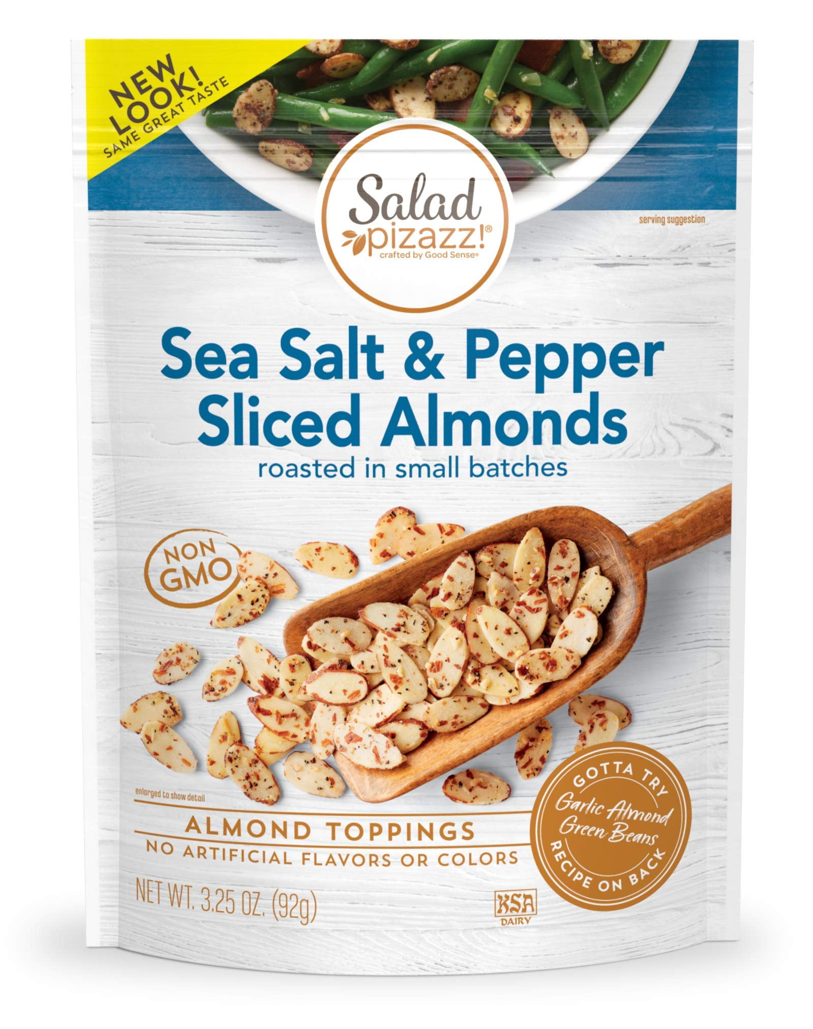 Salad Pizazz Sliced Almonds, MMF7 Sea Salt Cracked Pepper, Non-GMO, All ...