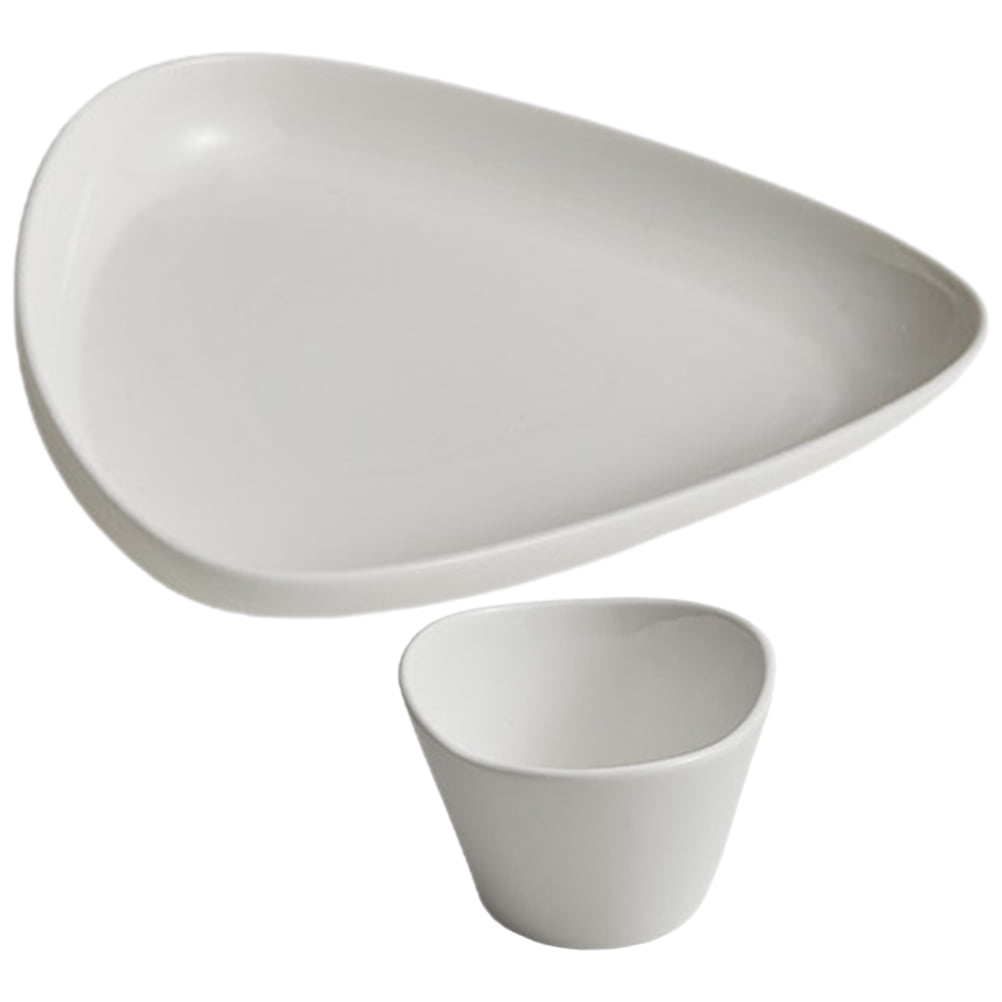 Salad Plate Dressing Cup Food Tray Flatware Multi-function Dessert ...