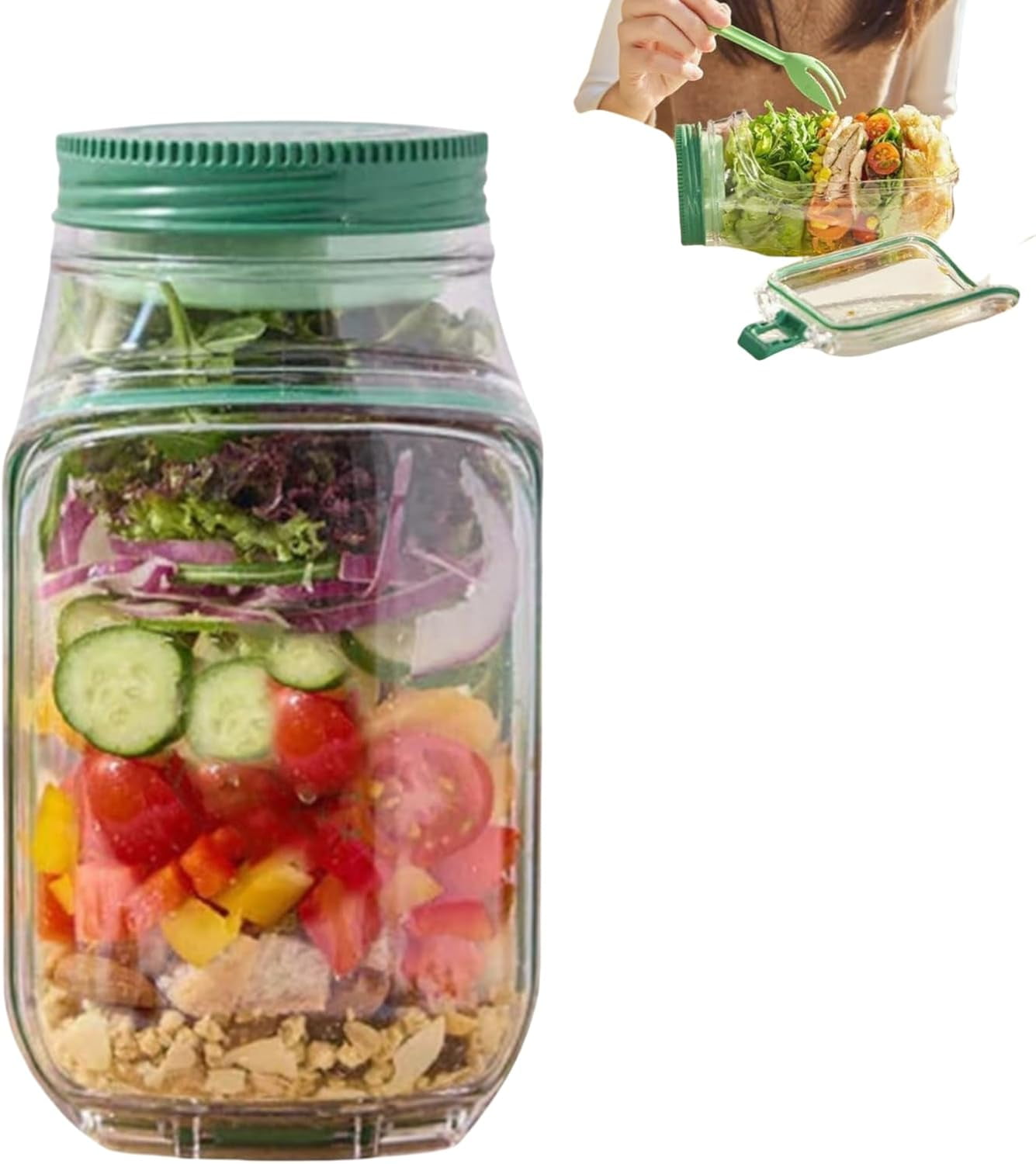 Salad Pod, New salad seasoning box for 2025, All-In-One Container ...