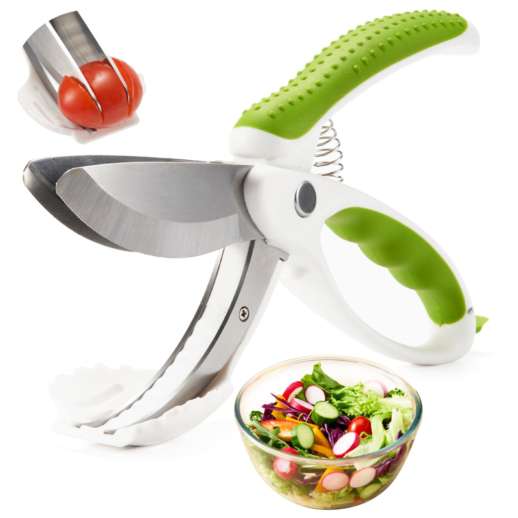 Salad Scissors, Salad Chopper with Double Blades, Lettuce Chopper ...