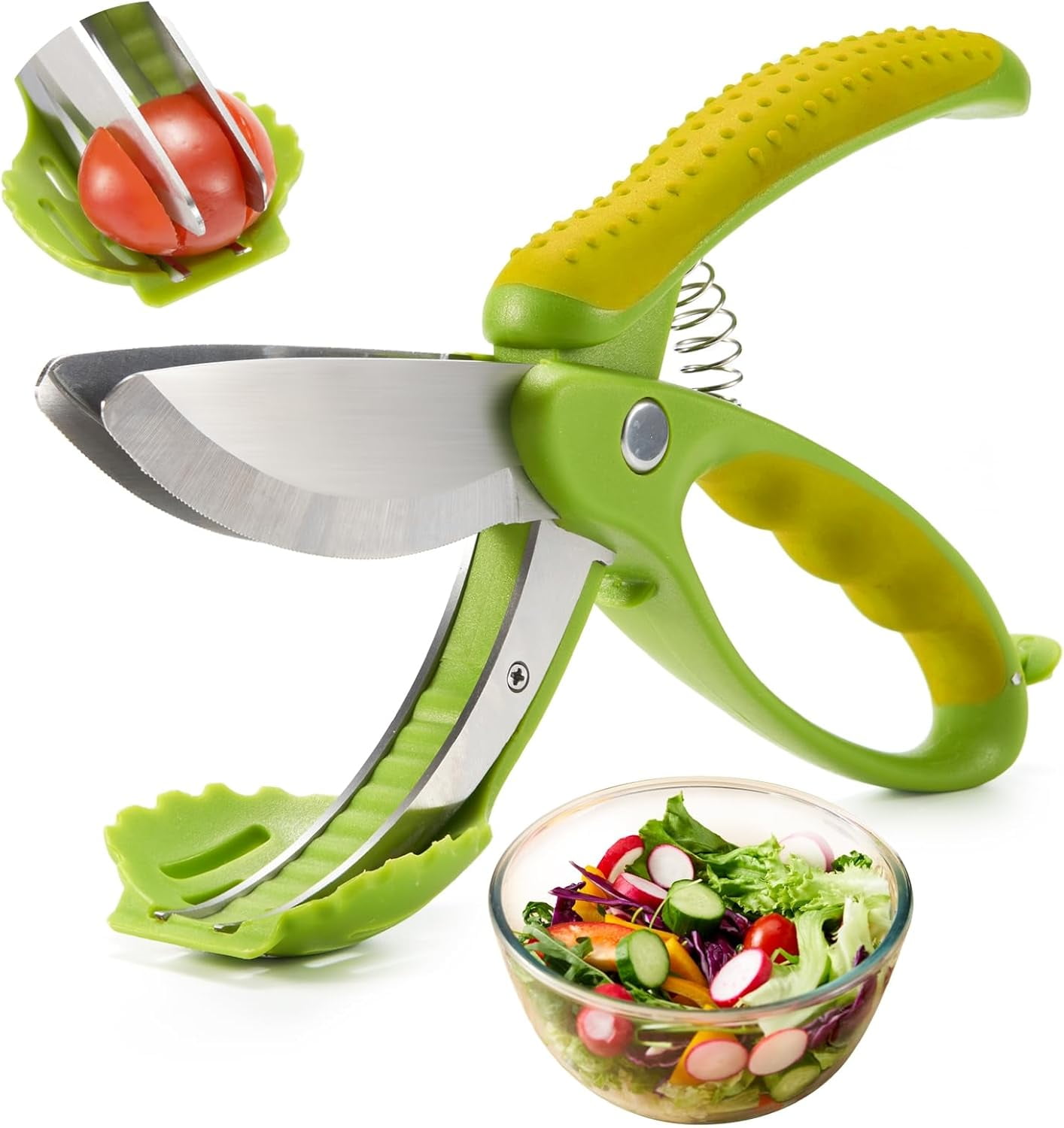 Salad Scissors, Salad Chopper with Double Blades, Lettuce Chopper ...