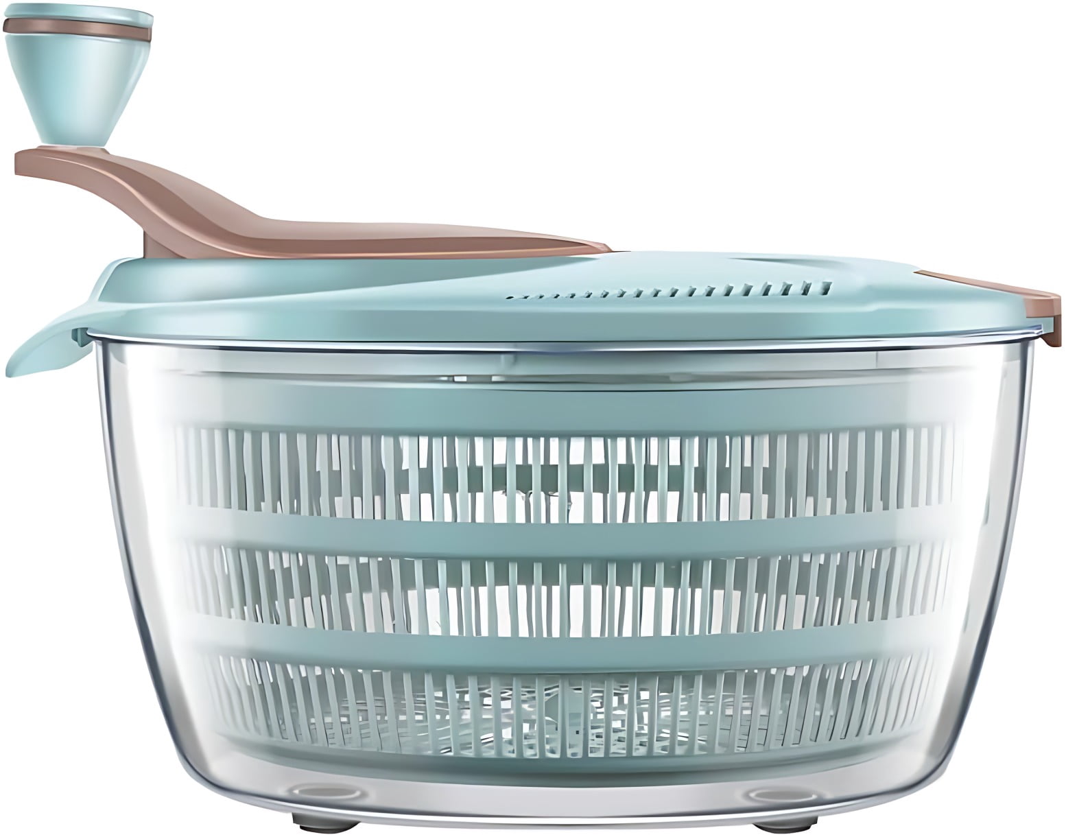 Salad Spinner, 4.24 Quart Lettuce Spinner with Double Drainage Holes, Salad Dryer for Washing ...