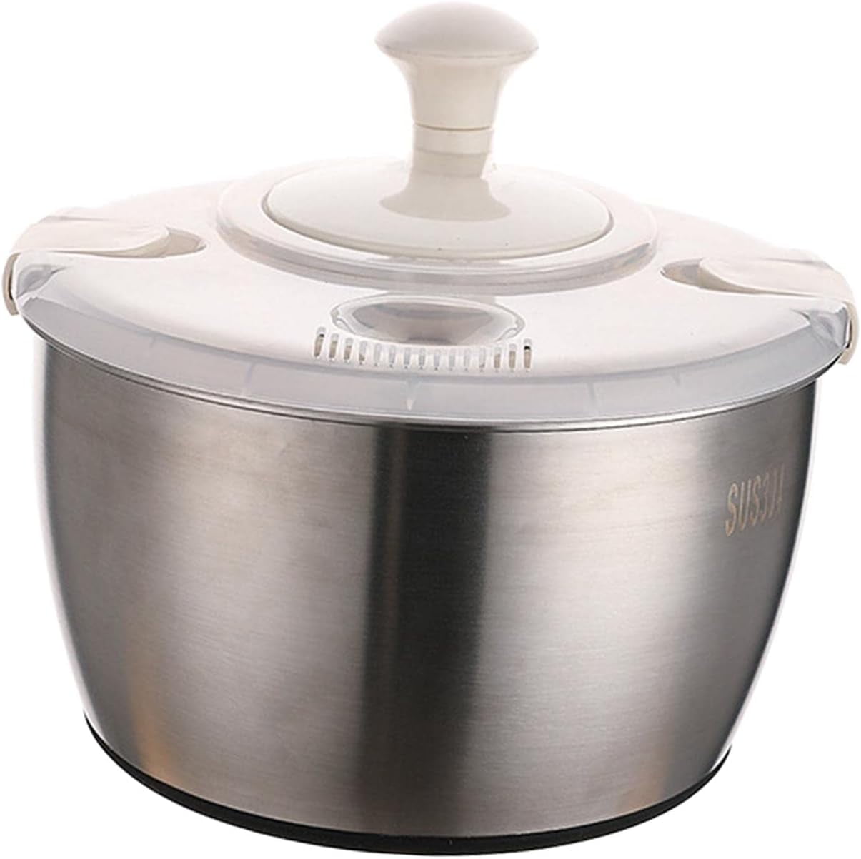 Salad Spinner Stainless Steel Large, Vegetable Washer with Bowl ...
