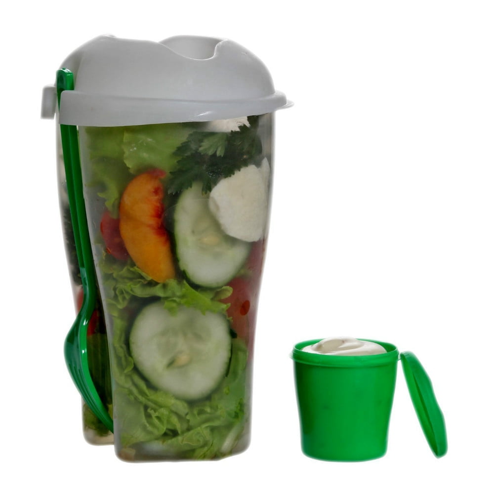 Salad to Go W/ Dressing Container and Fork (Single) - Walmart.com