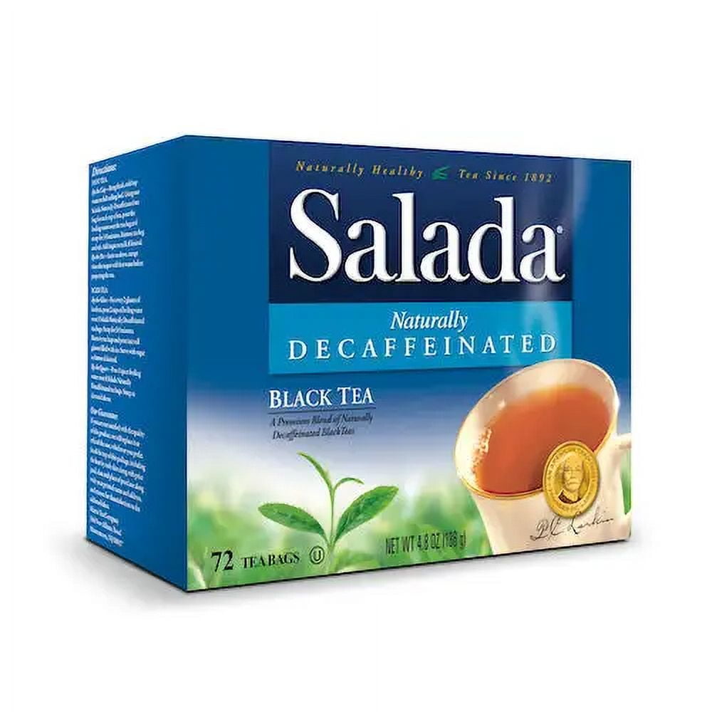 Salada Naturally Decaffeinated Black Tea Bags, 72 Ct Box, Smooth Flavor ...