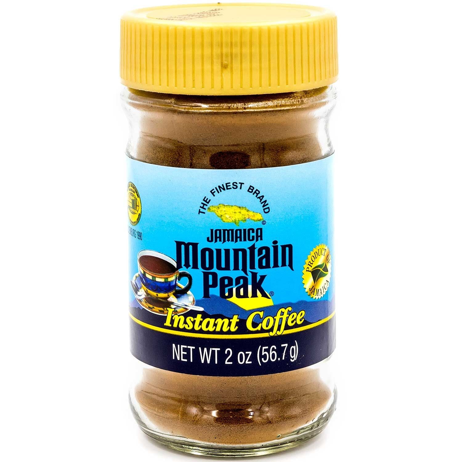Jamaica Mountain Peak, Instant Coffee, 2 oz Jar, Rich & Aromatic ...