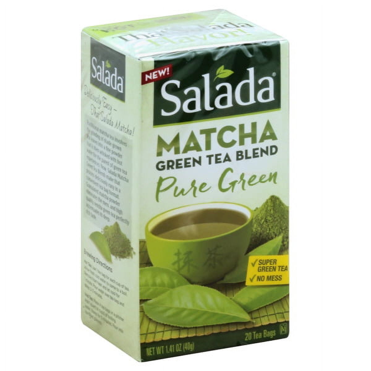 Salada Green Tea Blend Matcha Pure Green, 1.41 OZ - Walmart.com