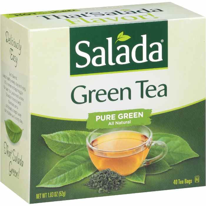 Salada Pure Green Tea Bags, All Natural, Handpicked Leaves, Zero ...