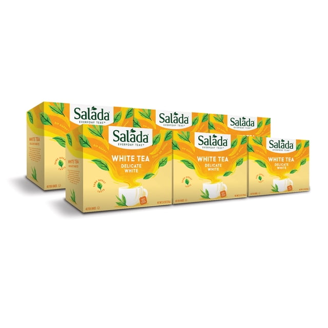 Salada White Tea with 40 Individually Wrapped Tea Bags Per Box (Pack of ...