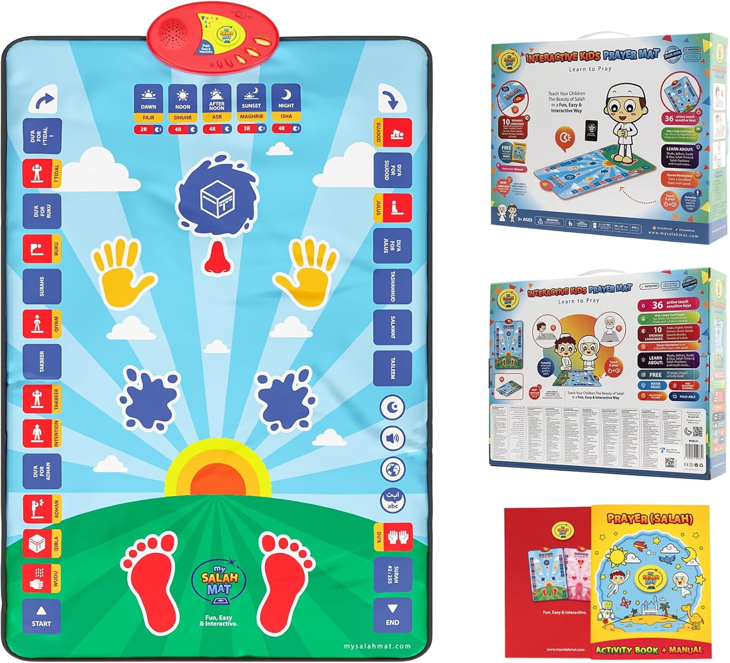 My Salah Mat for Kids -Smart interactive Prayer Mat for learning Salah ...