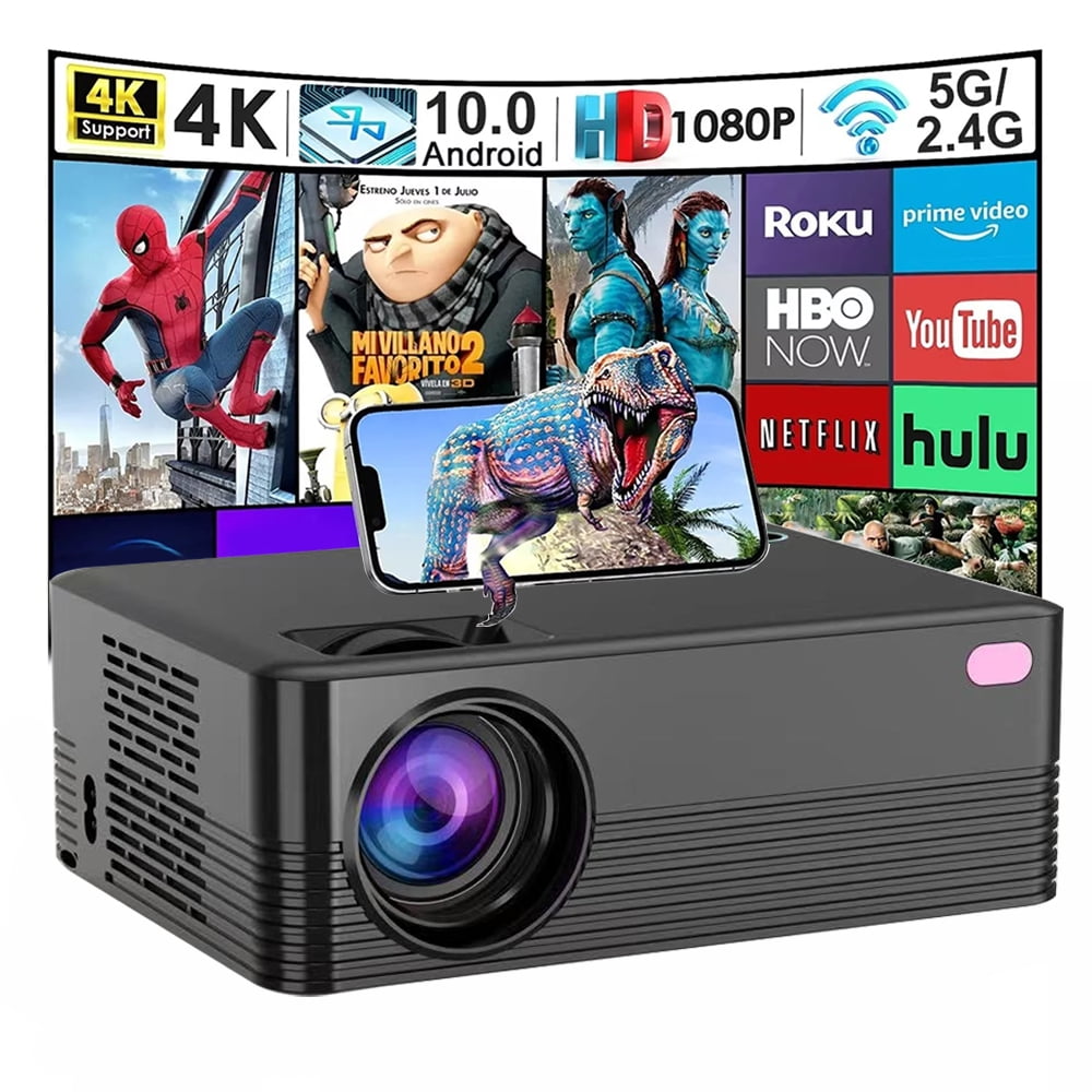 Salange 1080p Decoding & HD, 3500 ANSI Lumens WiFi 6 Bluetooth ...