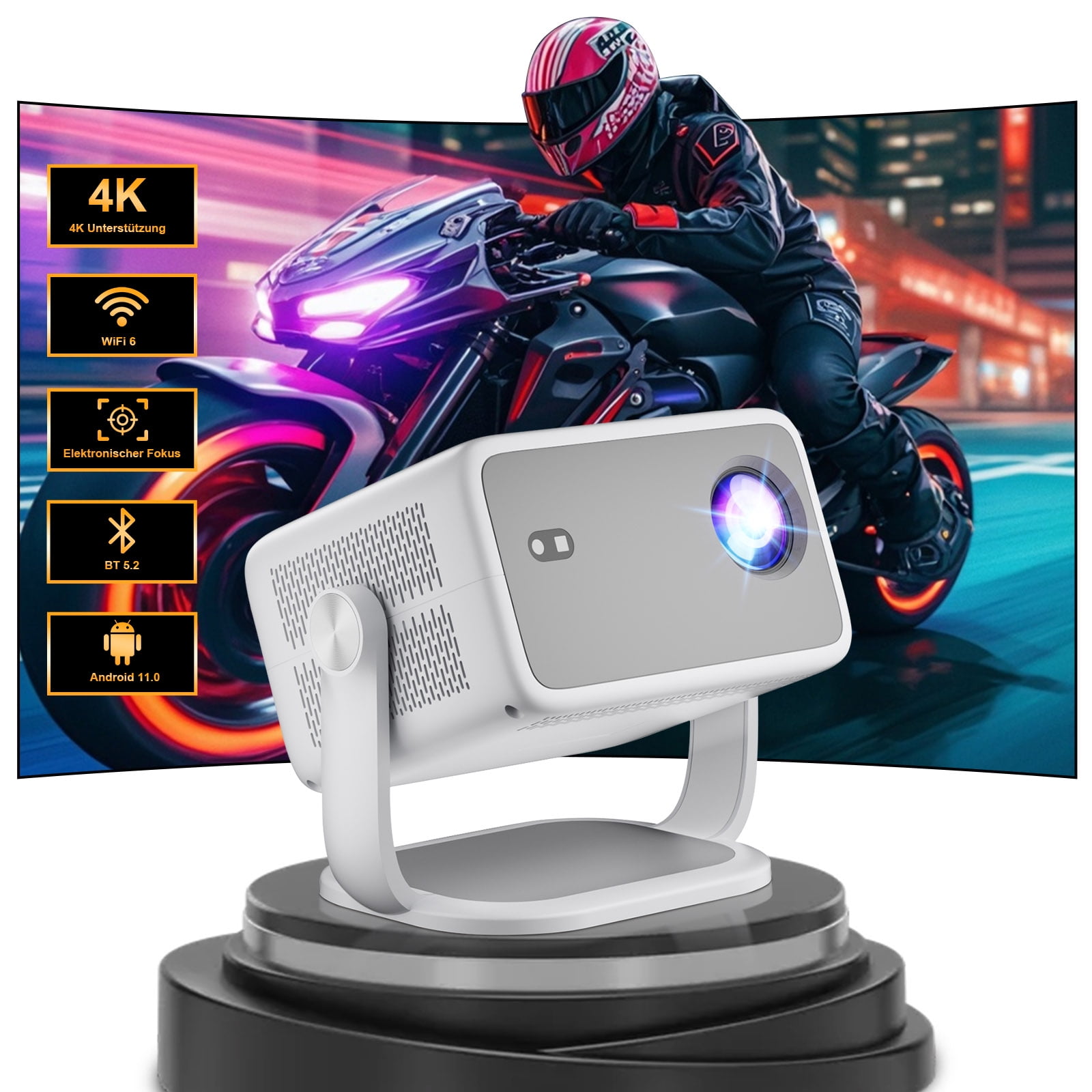 Salange SLGP350 Short-Throw 1080p Full HD LCD Multimedia Projector ...