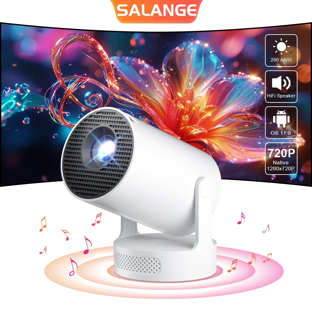Salange Mini Projector with WiFi and Bluetooth, 4K 1080P Supported ...