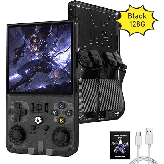 Salange R36SMax Open Source Handheld Game Console, 4.0-inch 3D large ...