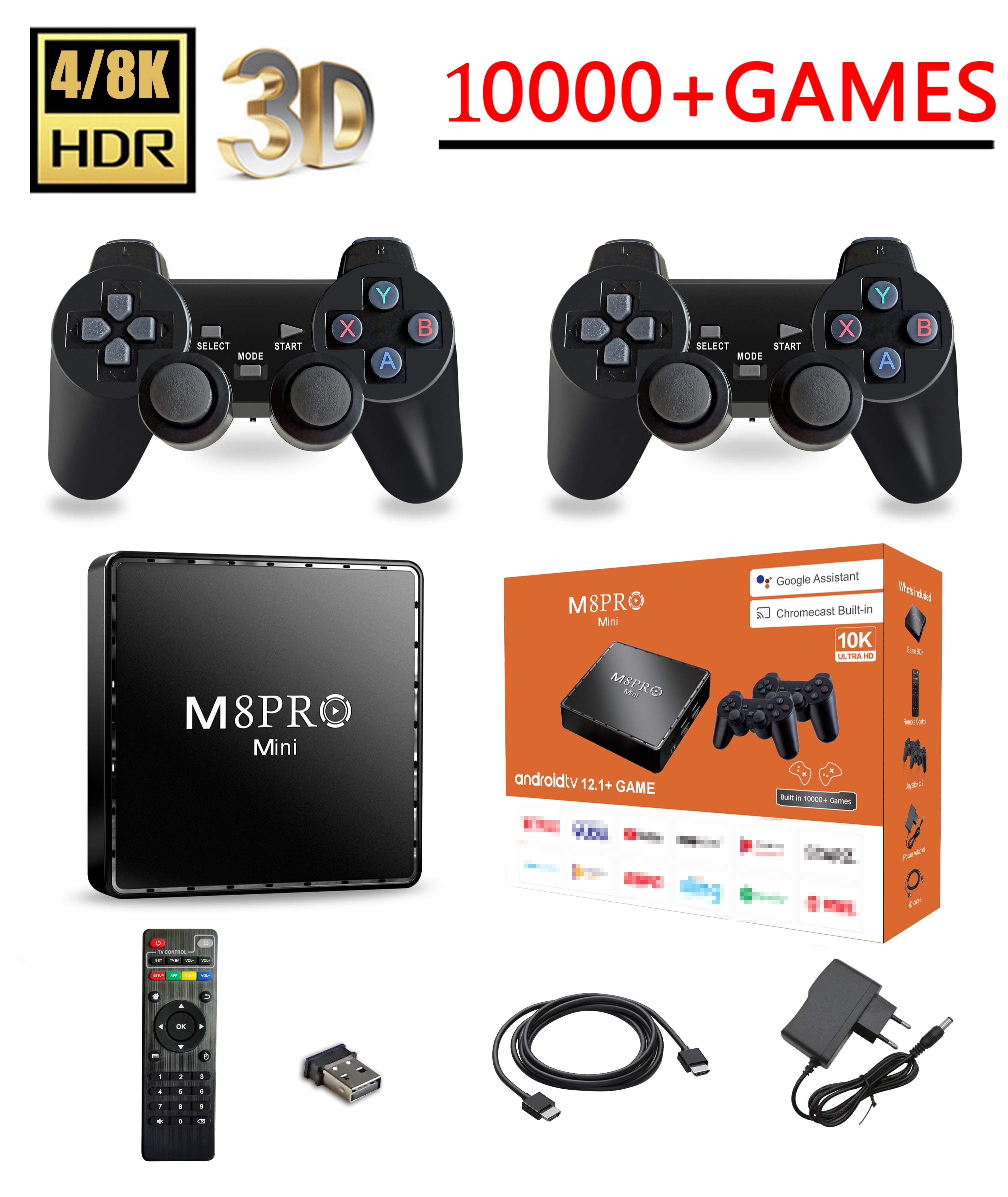 Salange Retro Game TV Stick M8 PRO 4K Pro Game Stick 64G Dual 2.4G ...