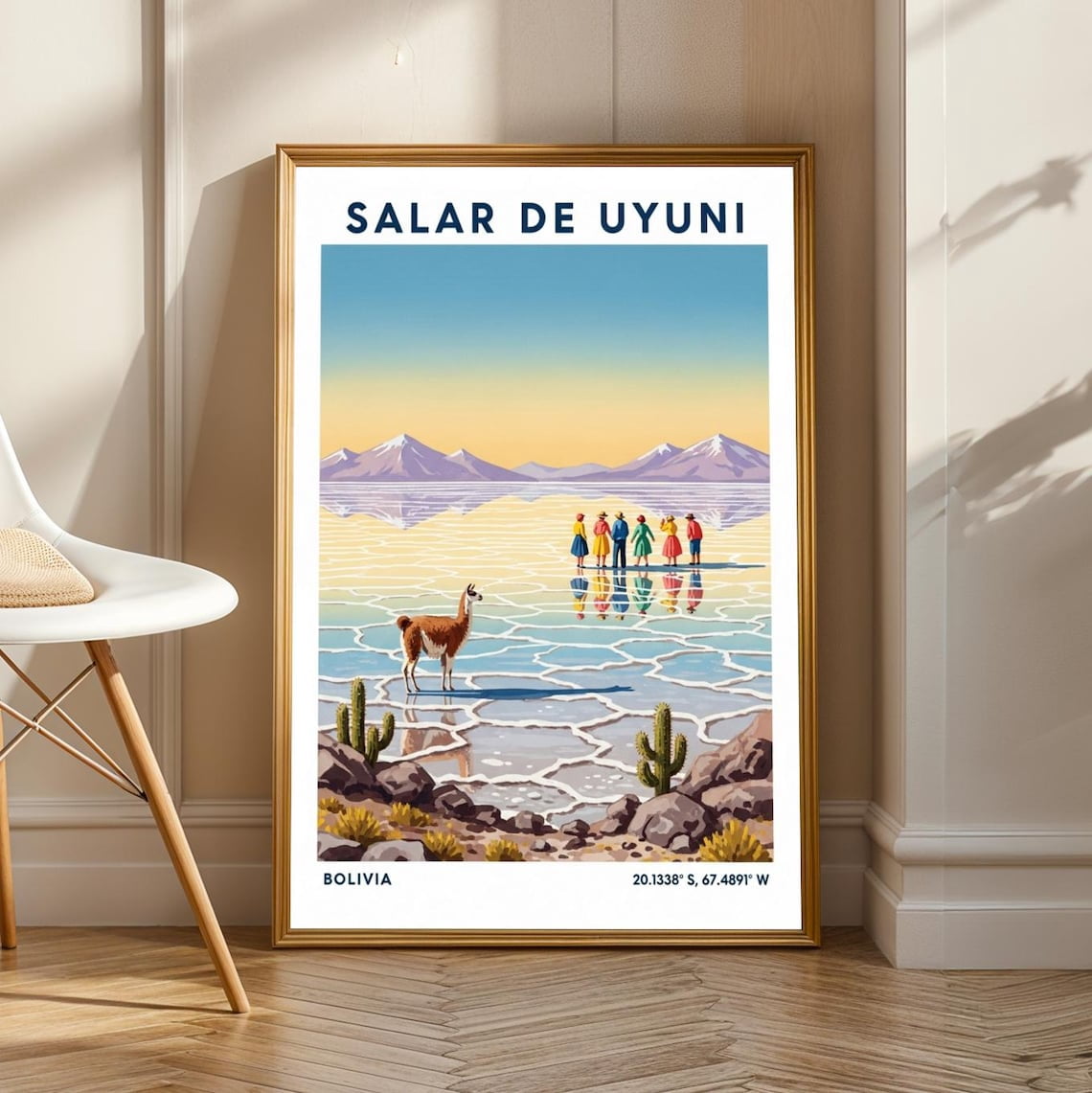 Salar De Uyuni Poster - Bolivia Travel Art Print - Uyuni Salt Flats ...