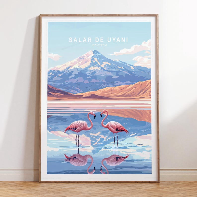 Salar De Uyuni Print – Bolivia Wall Art, Minimalist Poster, Home Decor ...